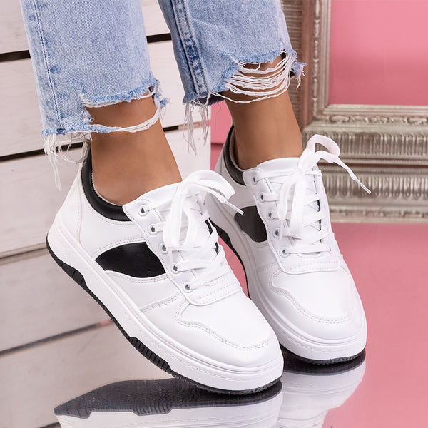 Дамски кецове Alita - White/Black – Boutique Arena